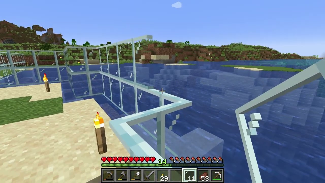 Minecraft: Using Glass Panes as transparent walls around your base ...
