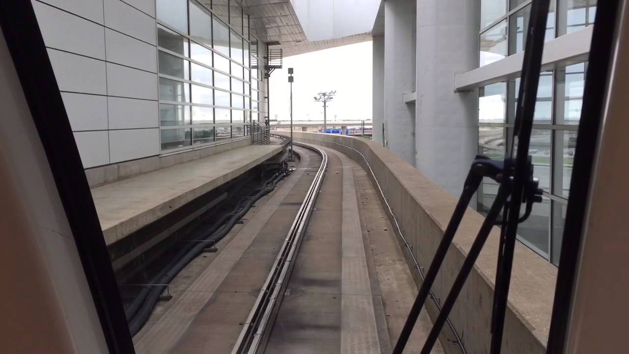 Driving the Skylink Train at the Dallas / Fort Worth DFW Airport - YouTube