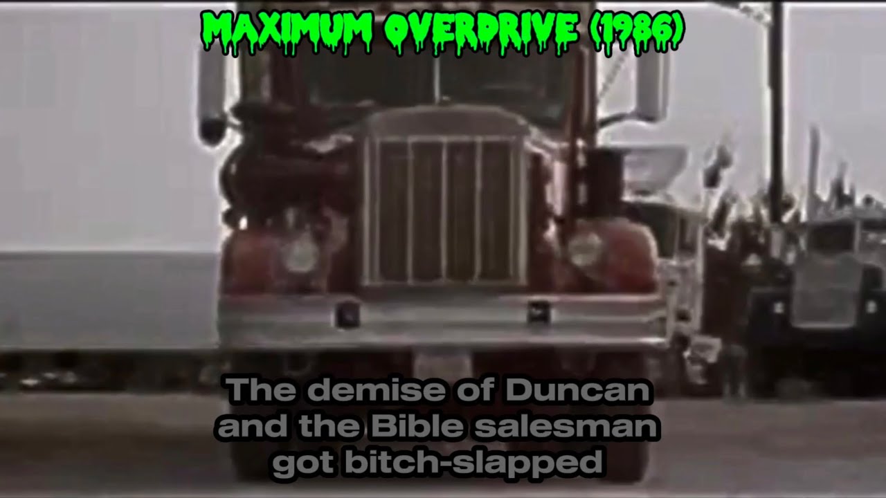 Maximum overdrive (1986) Duncan’s death - YouTube