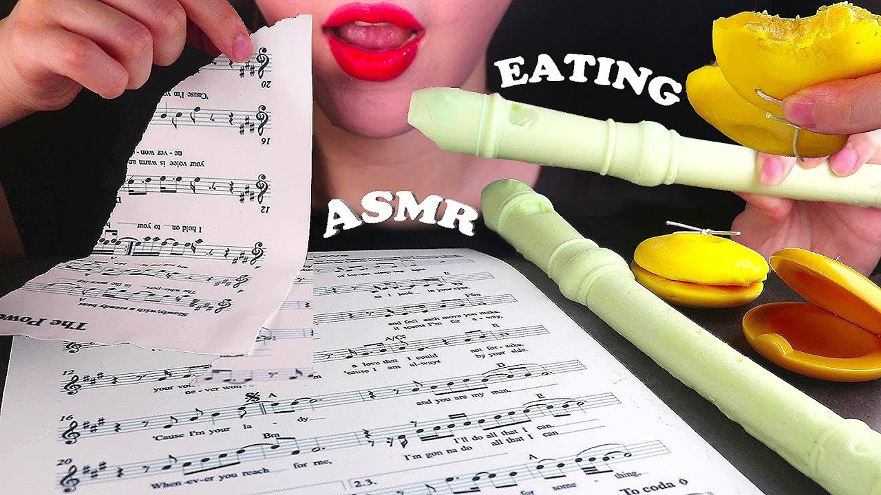 ASMR EDIBLE SCHOOL Music supplies 먹는 음악 학용품 먹방 EATING SOUNDS MUKBANG ...