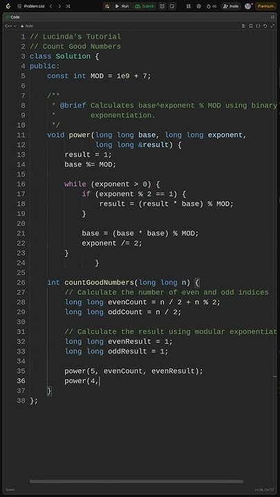 🎀LeetCode Problem 1922🎀 Count Good Numbers - YouTube