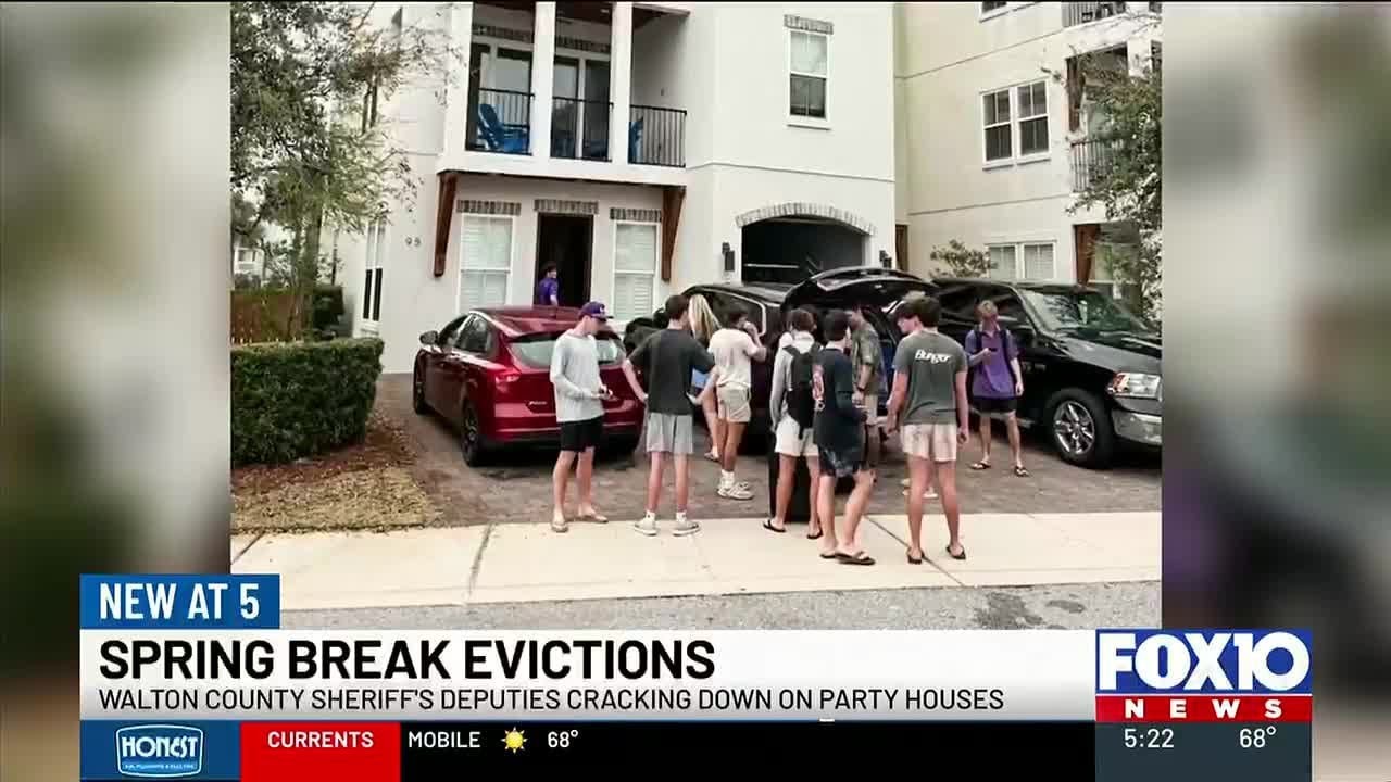 Walton County sees uptick in evictions during spring break - YouTube