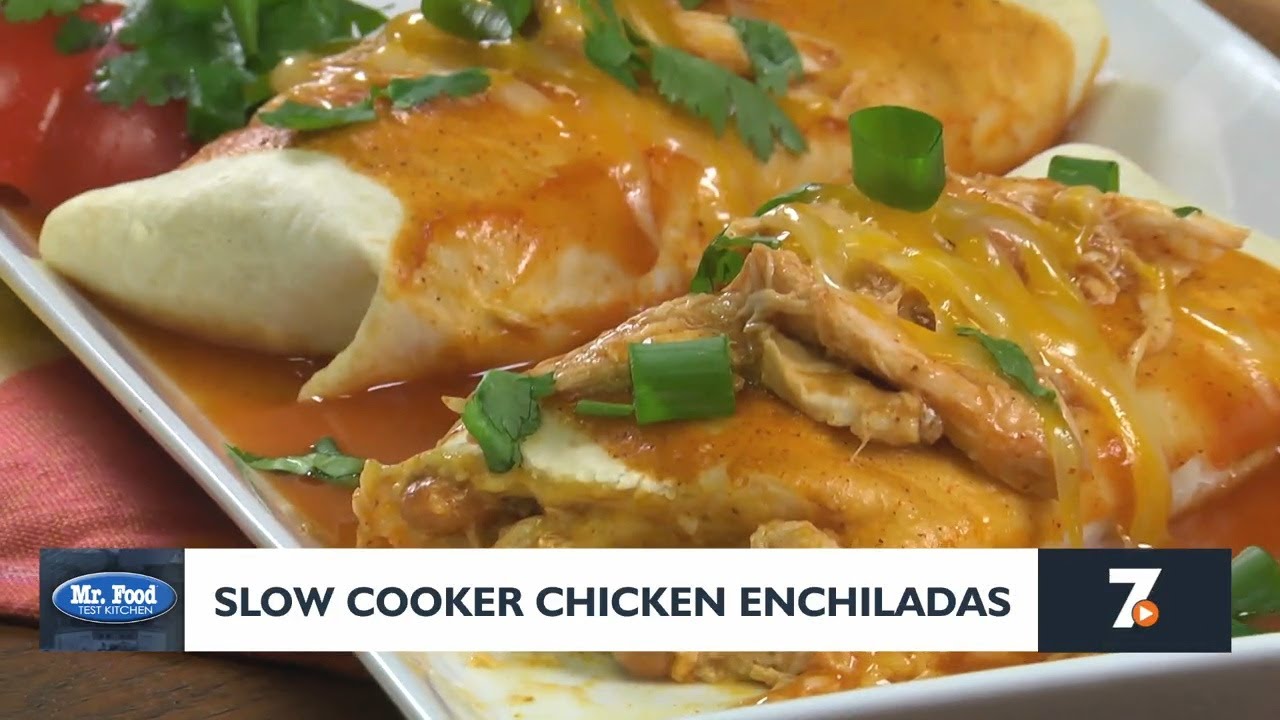 Mr. Food: Slow Cooker Chicken Enchiladas (3-1-2024) - YouTube