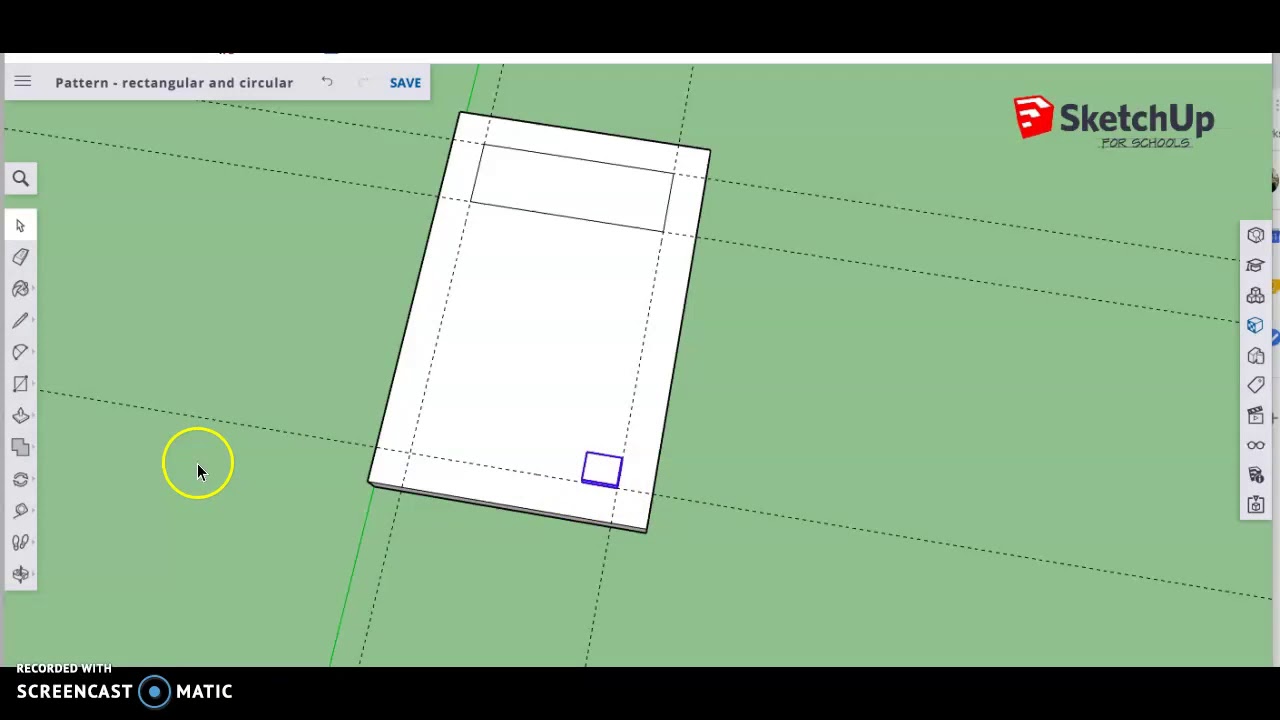 Rectangular pattern with Sketchup: calculator - YouTube