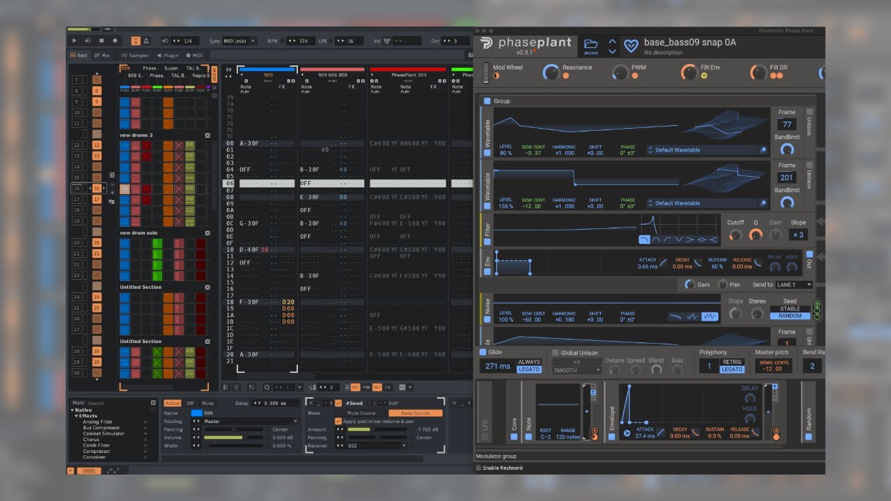 Renoise Acidbrain | includes link to free PhasePlant/TAL Bassline/Repro/Renoise presets - YouTube