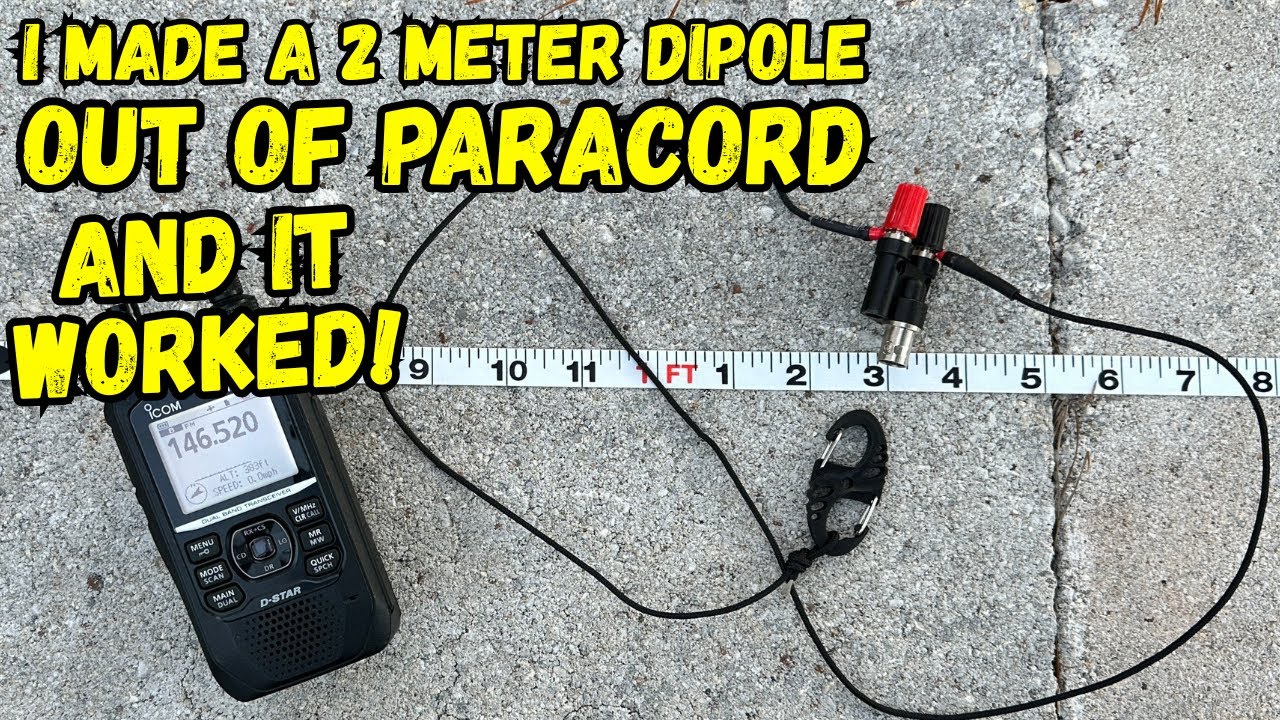 I Made A 2 Meter Dipole Out Of ParaCord & It Worked! This Is RSE Line ...