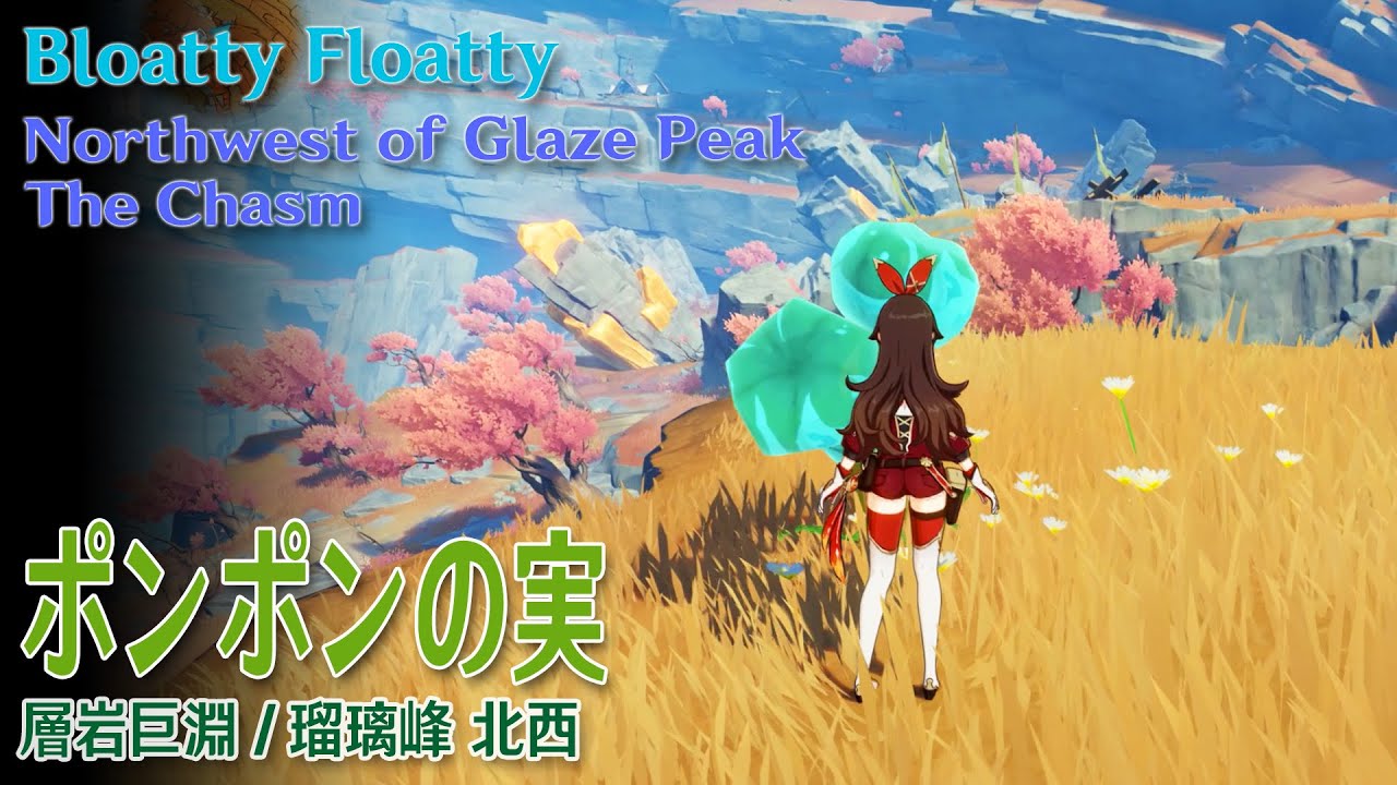 【原神】ポンポンの実/層岩巨淵/伏鰲の谷南東 [Bloatty Floatty,Southeast of Fuao Vale,The ...