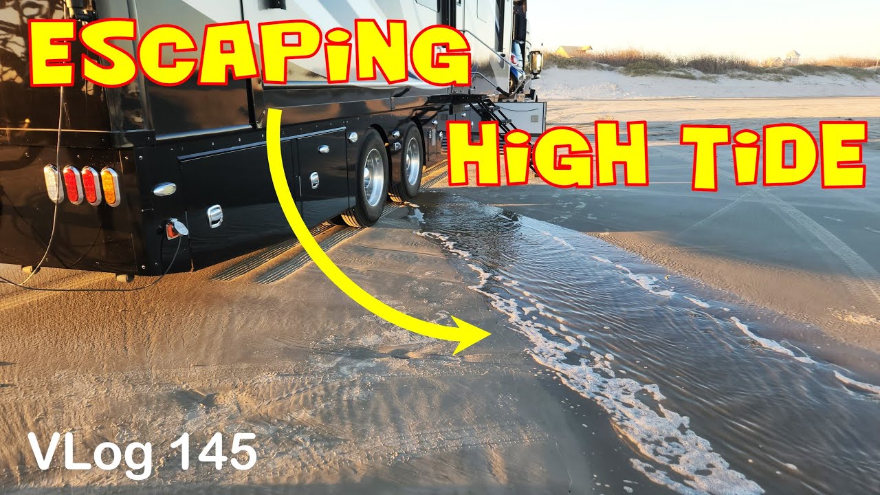 Camp ON Port Aransas Beach. HDT on the Beach. Police visit. RV Life ...