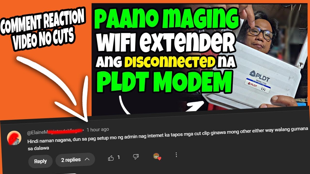 PAANO MAGING WIFI EXTENDER ANG DISCONNECTED PLDT MODEM Fbr sa Converge ...