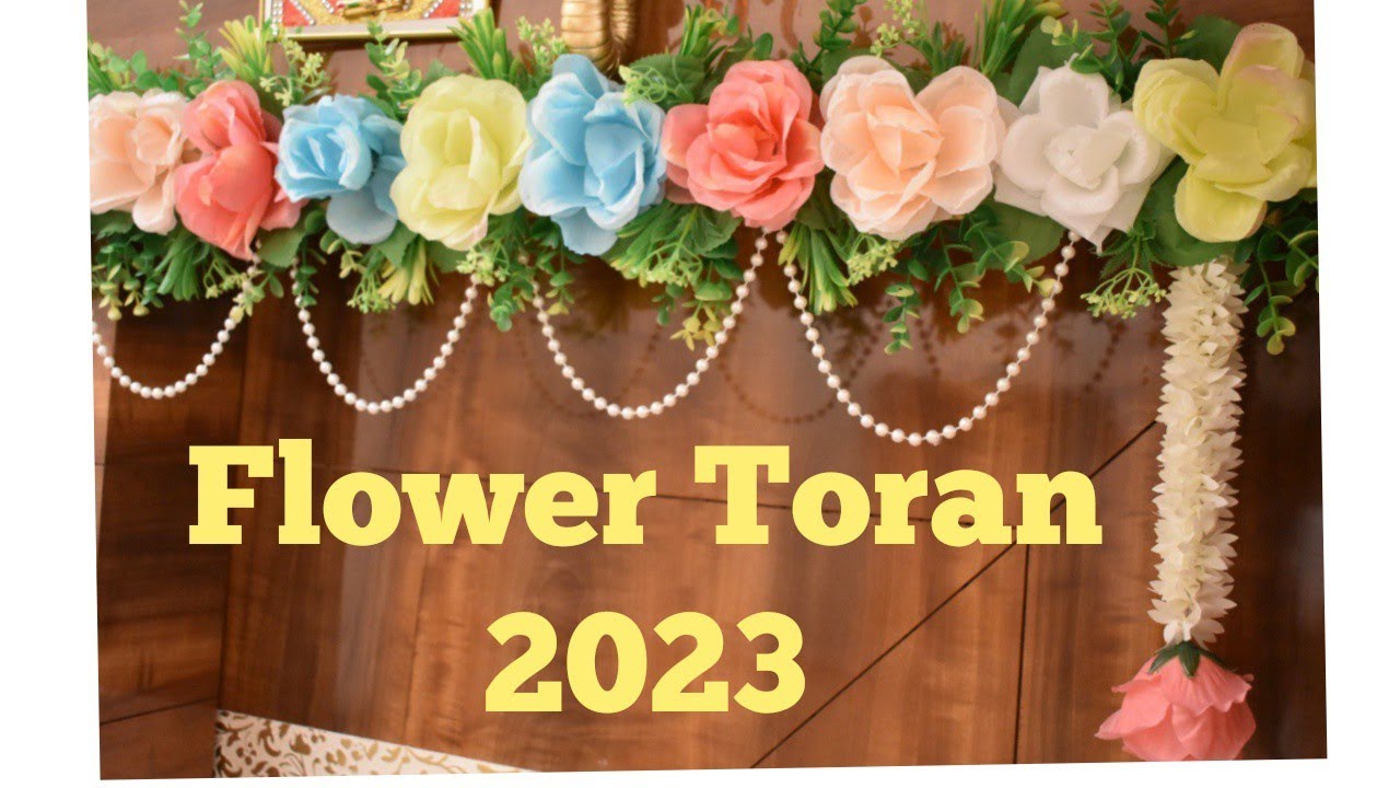 Designer Toran Making At Home// Flower Bandanwar , DIY Door Hanging ...