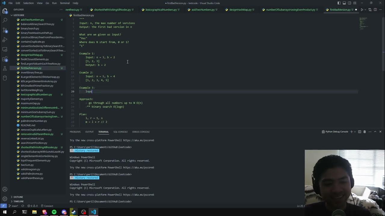 278 First Bad Version Leetcode Solution Process Youtube