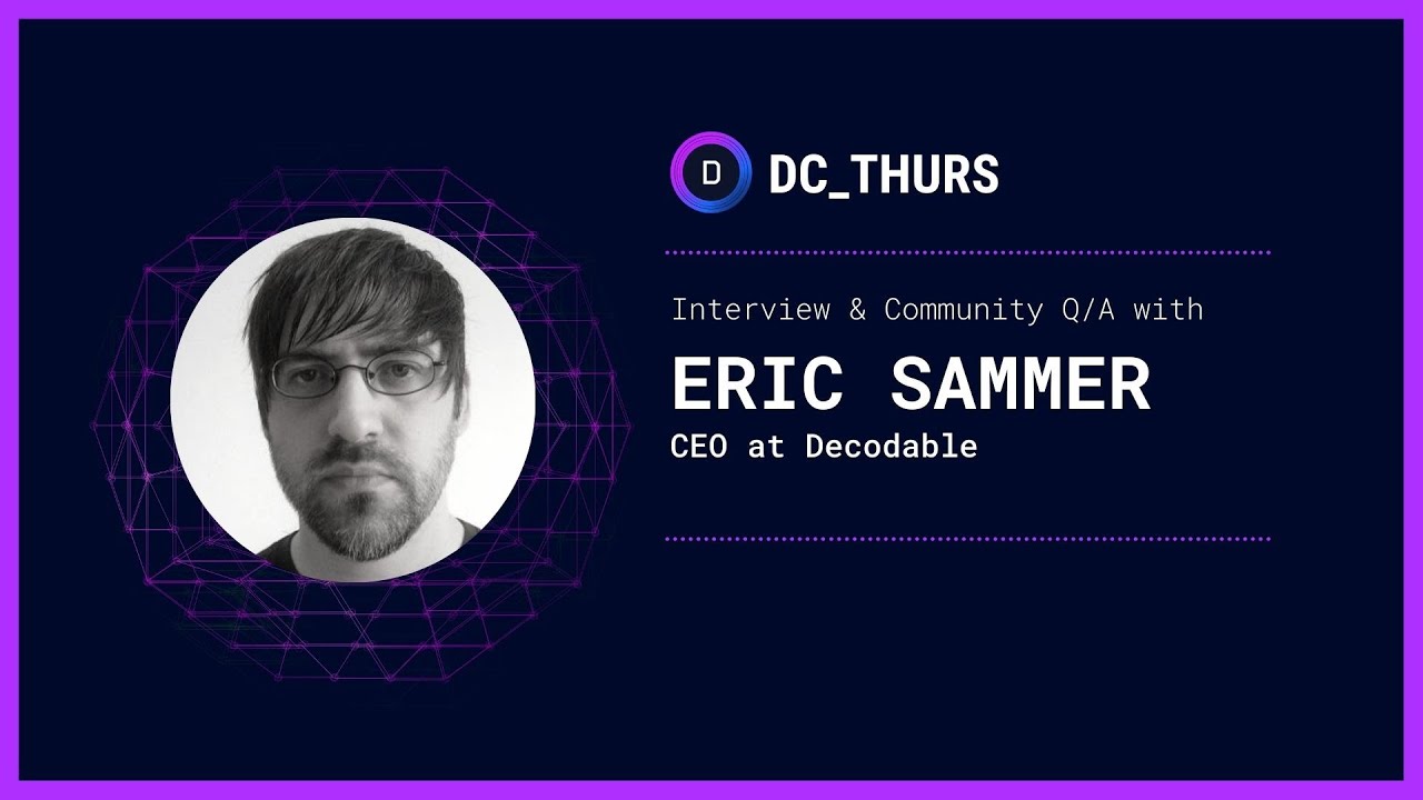 DC_THURS on Streaming Data Systems w/ Eric Sammer (Decodable) - YouTube
