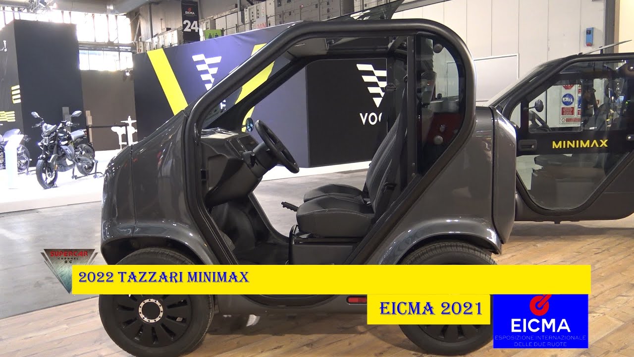 2022 Tazzari Minimax EV Mini Car Walkaround Eicma 2021 - YouTube