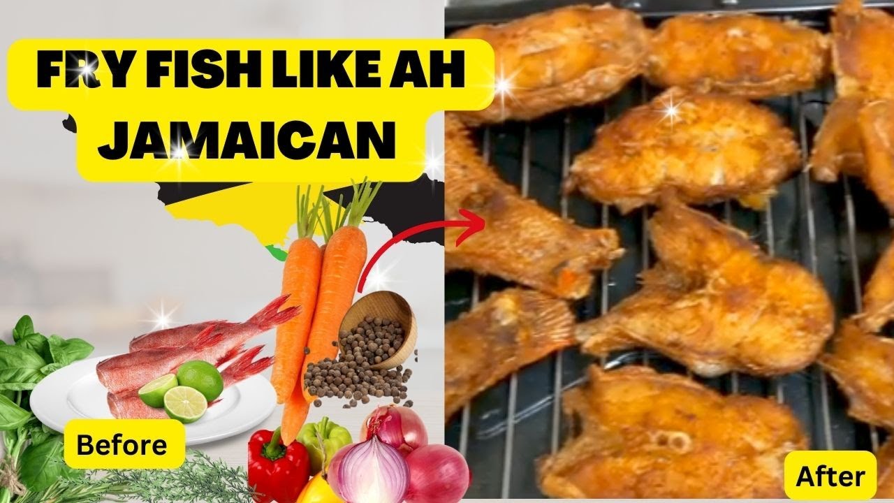 Red Headless Fish Fried The Jamaican Way I Dalian's Kitchen - YouTube