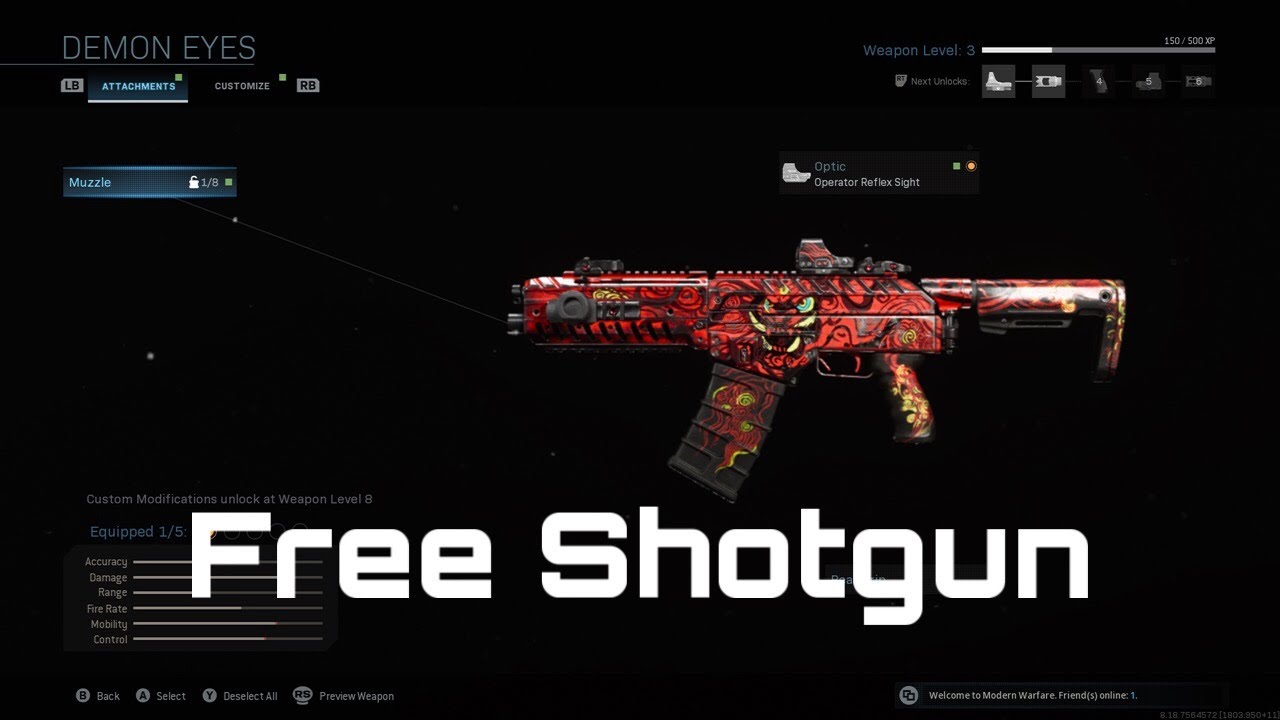 Call Of Duty MW How To Get The Demon Eye Shotgun (Free Bundle) - YouTube