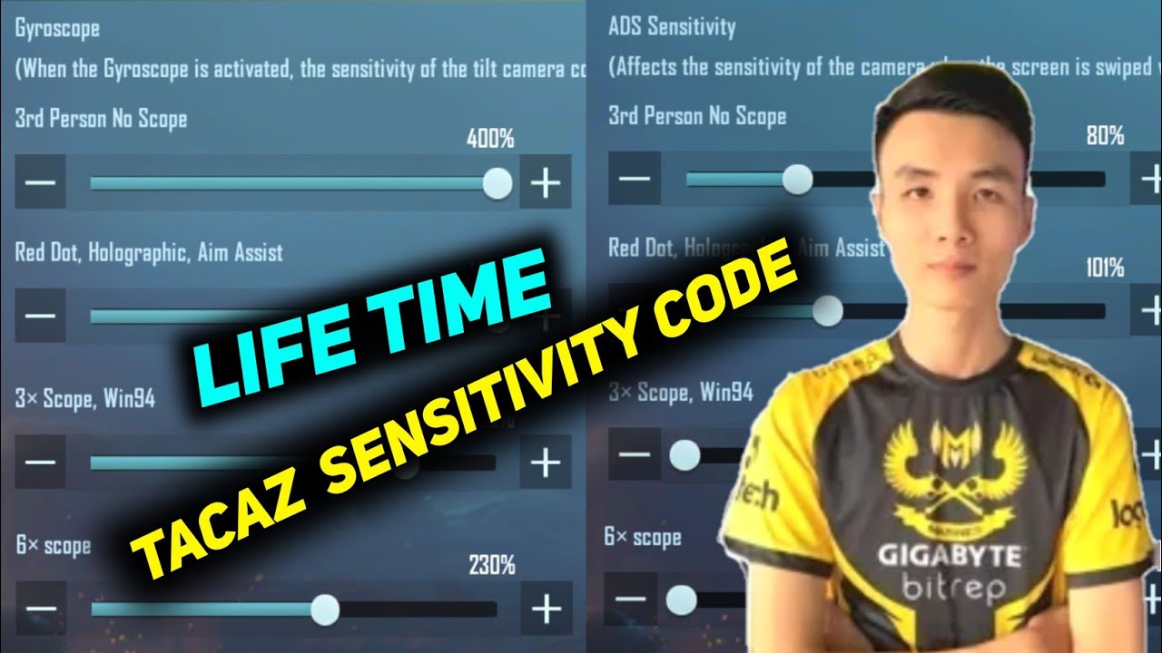 TACAZ SENSITIVITY CODE PUBG MOBILE 2021 | 3X 4X 6X SCOPE SENSITIVITY ...