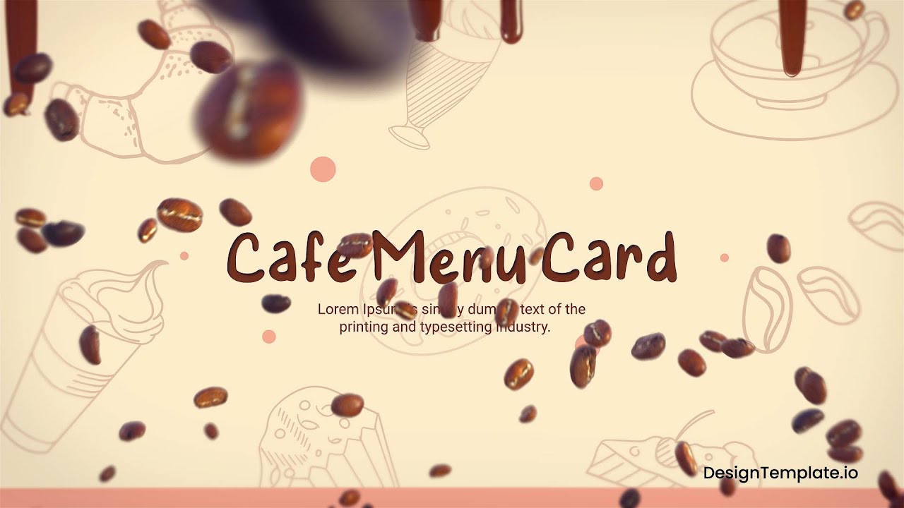 Animated Cafe Menu Card Slideshow - YouTube
