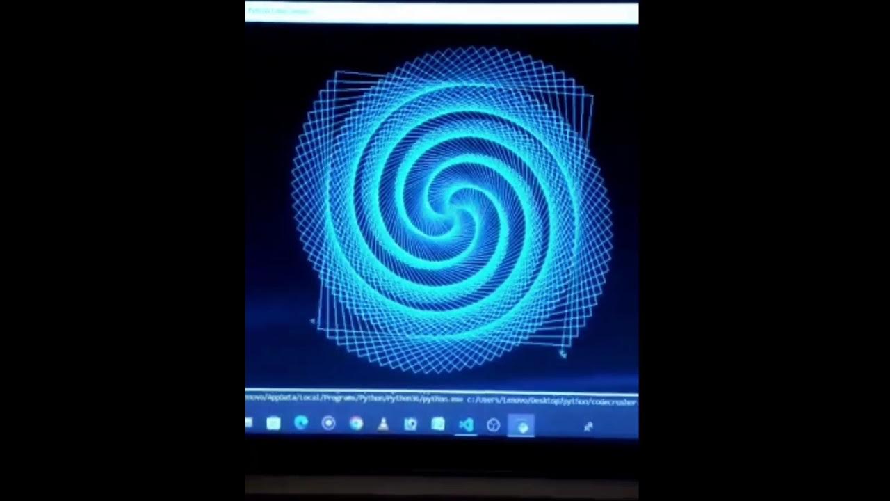 🥵mind Blowing🔥 Spiral Graphics Made With Python 👀 Turtle Pythonturtle Shorts Spiralart