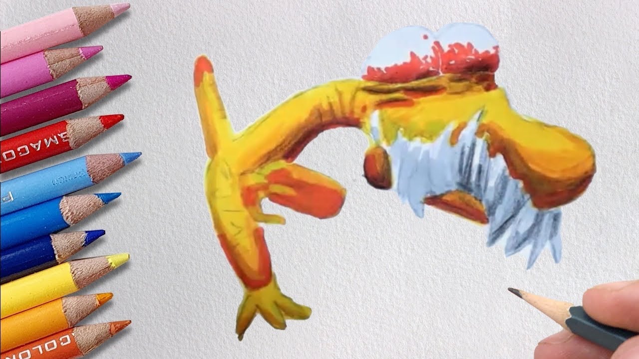 How to draw Orange Nightmare from Rainbow Friends - YouTube