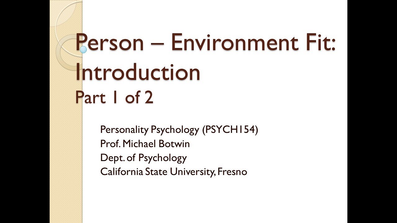 P154 PE Fit Introduction 1 of 2 - YouTube