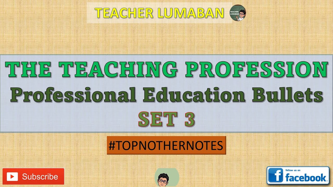 Professional Education Bullets SET 3 - YouTube