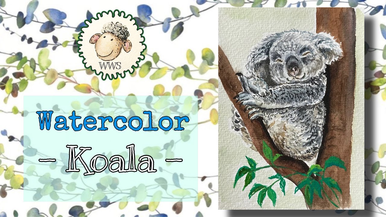 CUTE CUDDLY KOALA BEAR in watercolor #watercolorart #waterpainting # ...