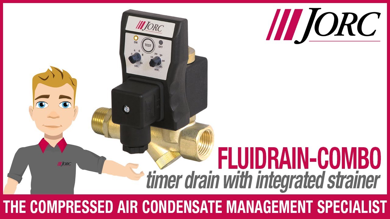 FLUIDRAIN-COMBO | Electronic timer drain with integrated strainer - YouTube
