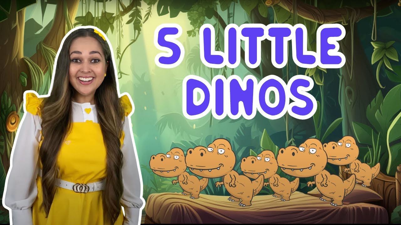 5 Little Dinos (Stomping On The Bed) | Fun Kids Songs & Nursery Rhymes ...