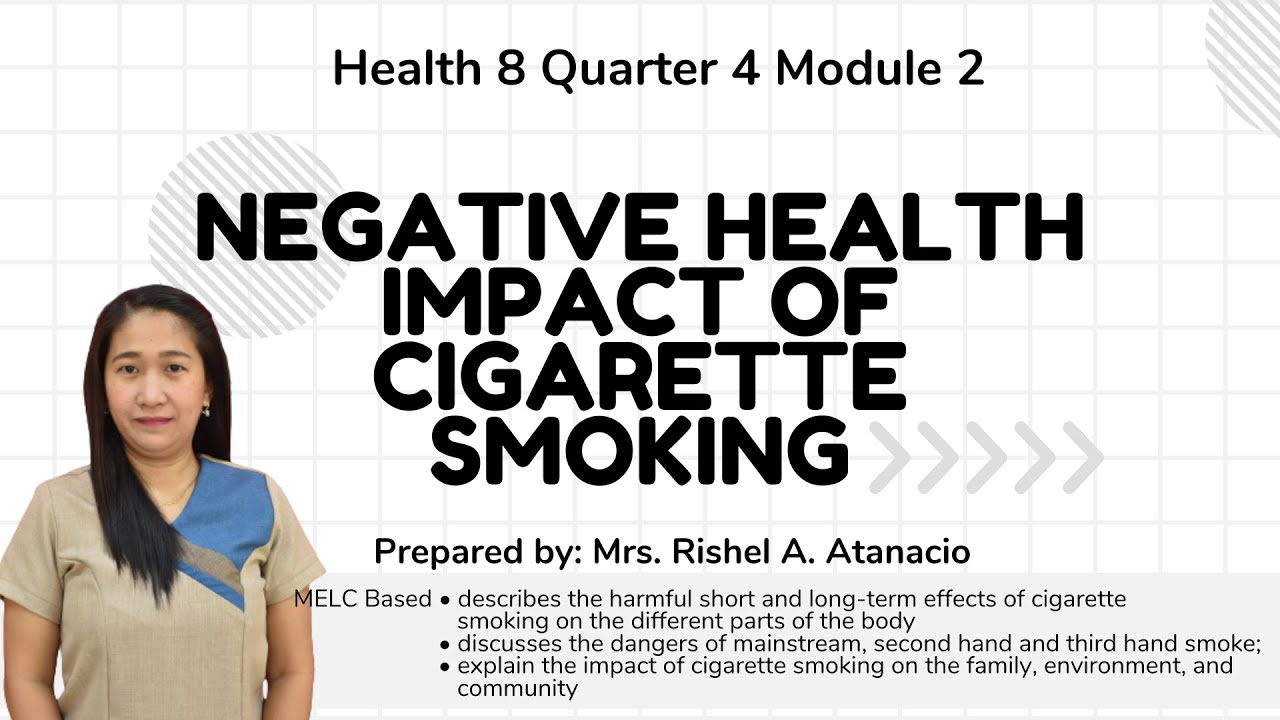 Q4 Health 8 Lesson 2 Negative Health Impact of Cigarette smoking; - YouTube