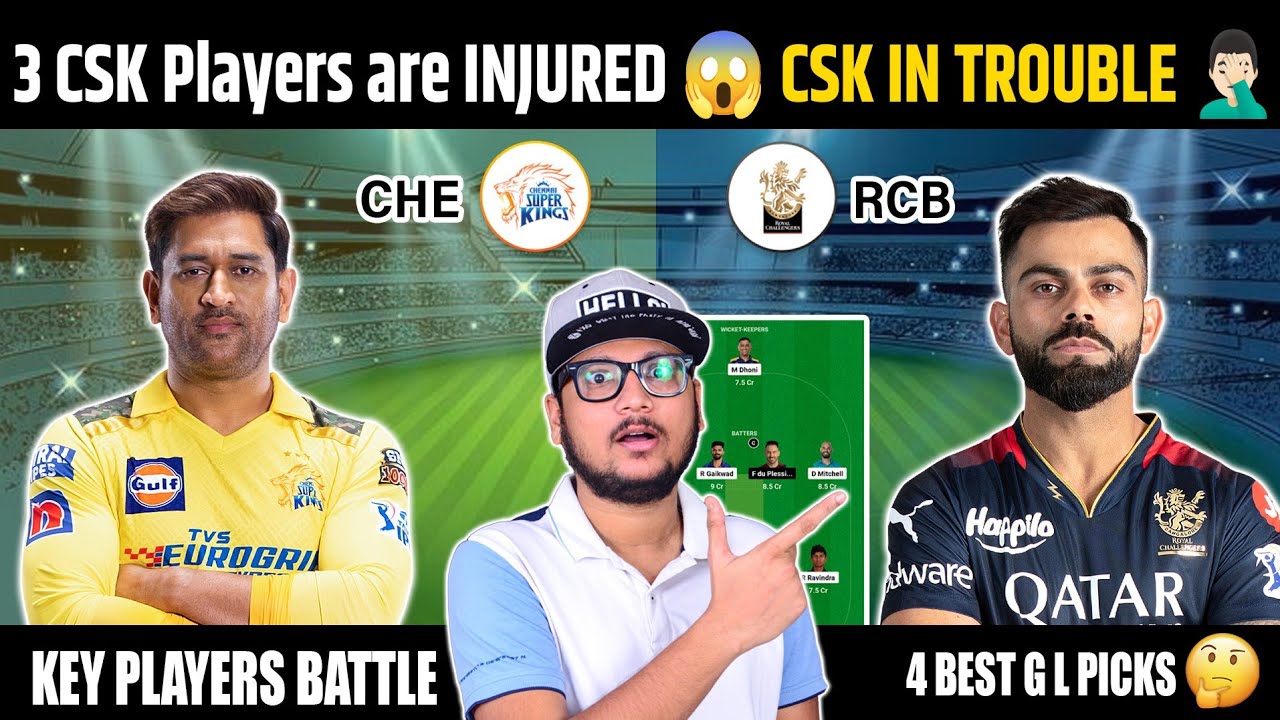 CHE vs RCB Dream11 Team CSK CHENNAI SUPERKINGS vs ROYAL CHALLENGERS ...