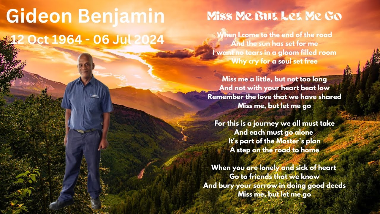 In Loving Memory of Gideon Benjamin - YouTube