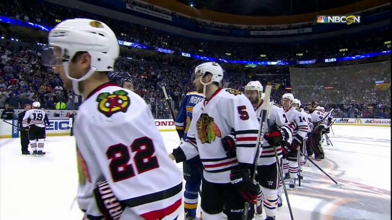 Blackhawks-Blues Handshake Line - YouTube