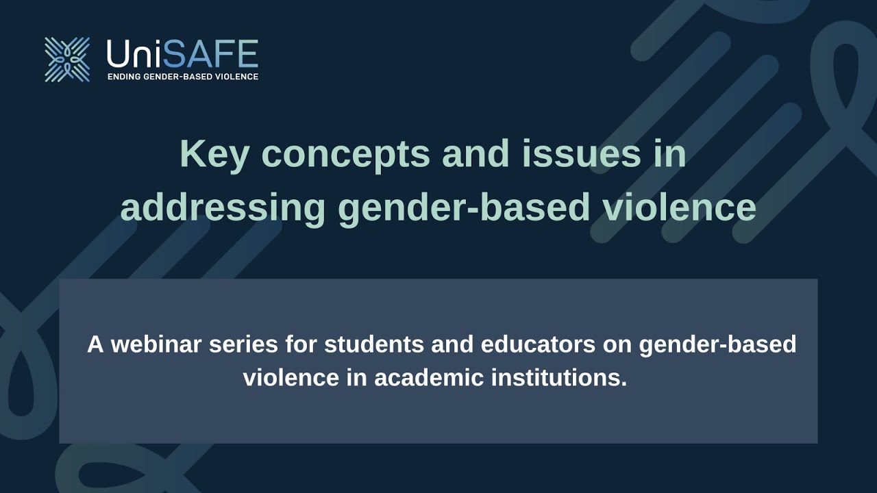Key concepts and issues in addressing gender-based violence - YouTube