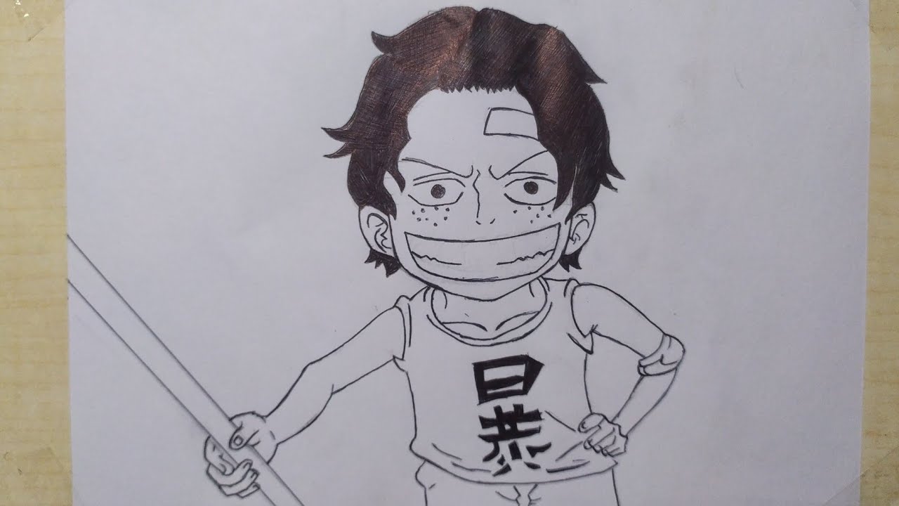 How To Draw kid Ace - ONE PIECE | Step By Step | Easy Tutorial ...