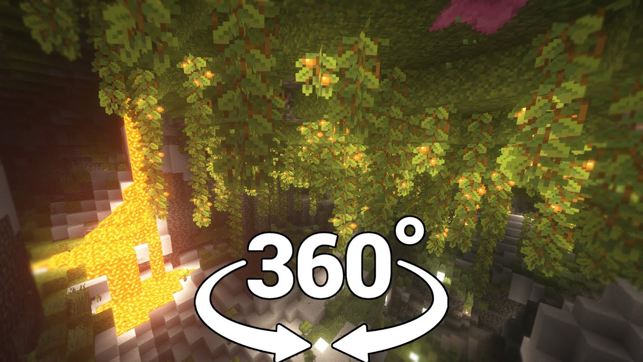 Minecraft caves 1.18 in 360° with shaders 4k - YouTube