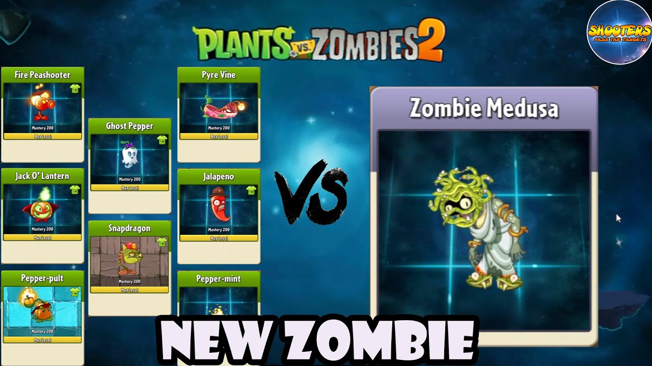 Pvz2 (V8.1.1) - Fire Plant Team FIGHT 99 ZOMEBIE MEDUSA (NEW Zombie ...