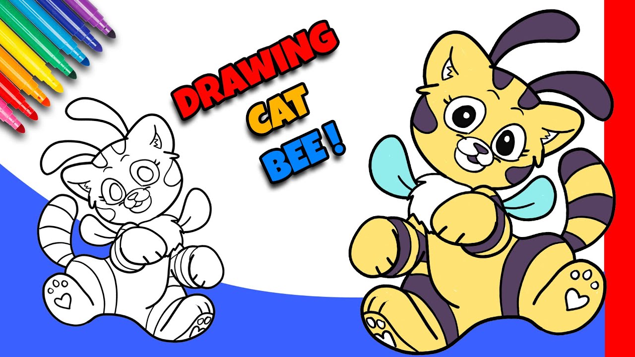 How To Draw Cat-Bee - YouTube