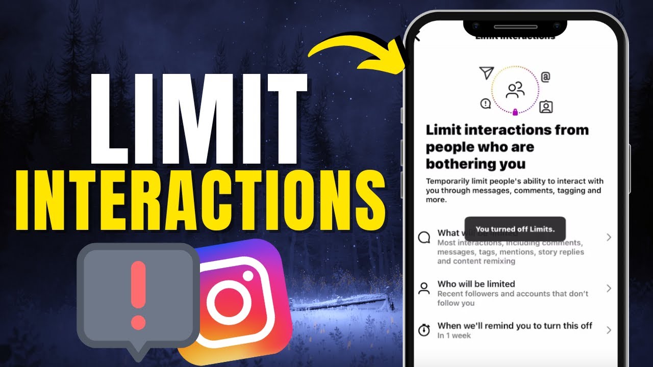 How to Use Limits on Instagram || Limit Unwanted Interactions 2025 ...