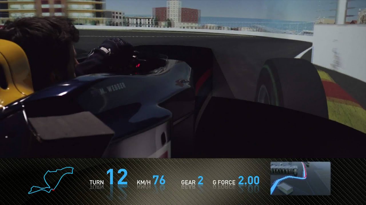 F1 Track Simulator -- Mark Webber at Valencia - YouTube