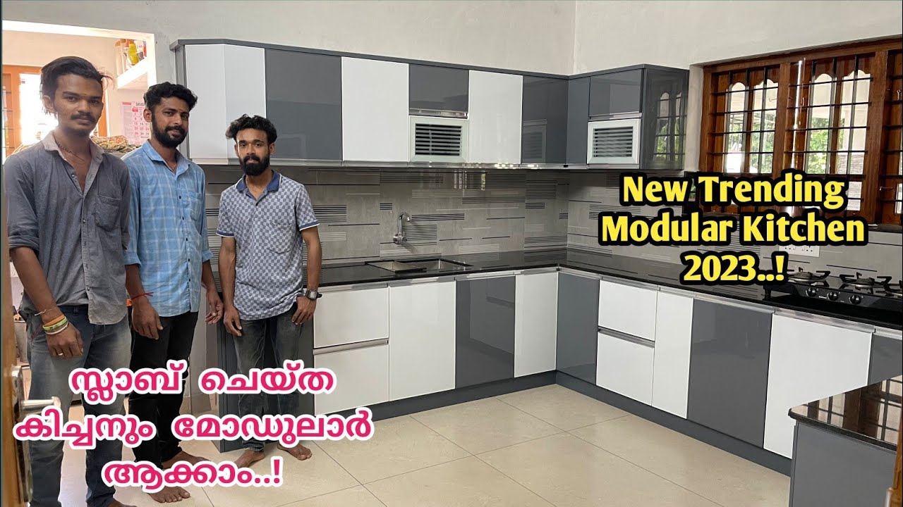 സ്ലാബ് ചെയ്ത കിച്ചനും മോഡുലാർ ആക്കാം./ New Trending Modular Kitchen ...