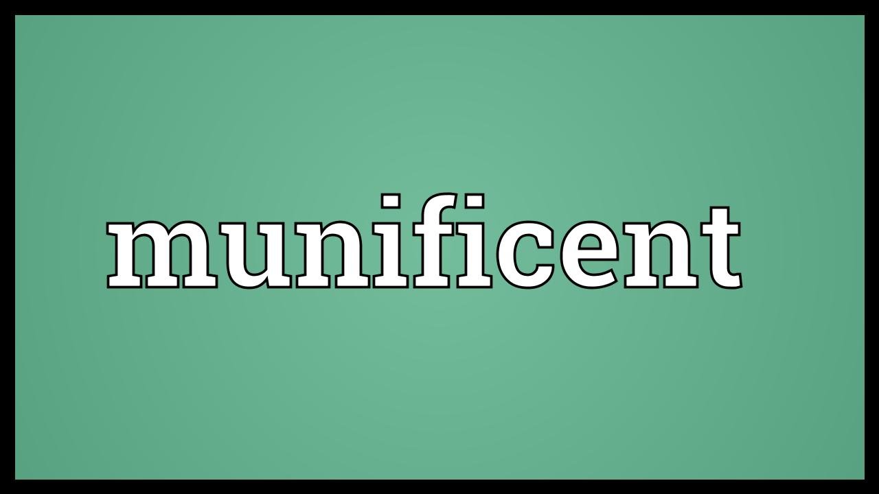 Munificent Meaning - YouTube