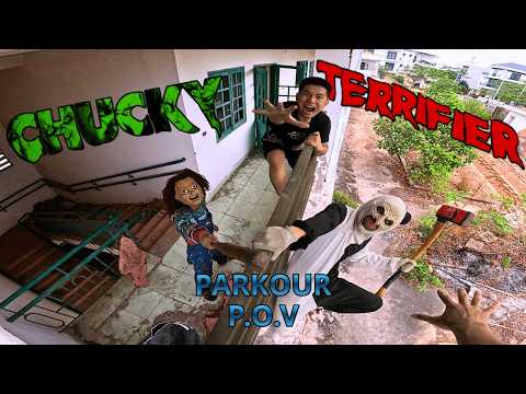 PARKOUR VS KILLER CLOWN REAL LIFE ( HORROR PARKOUR POV )