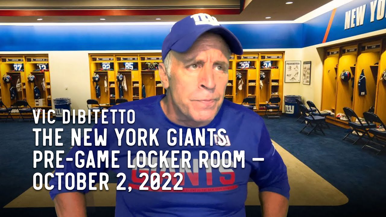 The New York Giants Pre-Game Locker Room with Vic DiBitetto — October 2 ...