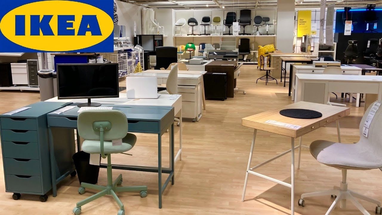 IKEA OFFICE WORK SPACE FURNITURE DESKS CHAIRS ARMCHAIRS SHOP WITH ME ...