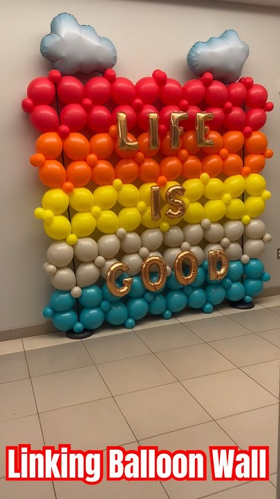 Making Balloon Walls with Linking Balloons #balloonwall #balloonbackdrop #balloondecoration # ...