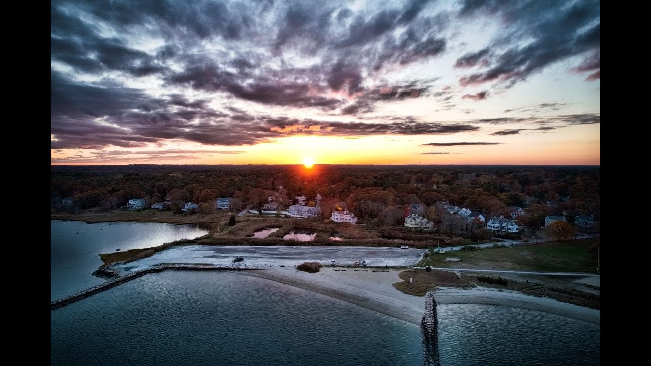 A Silver Shell Sunset - Marion MA - DJI Air 2S - 4K #sunset - YouTube