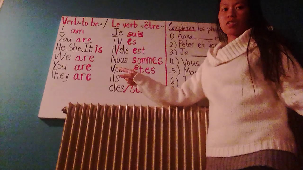 Verb To be Conjugation English-French learn fast / La conjugasion du ...