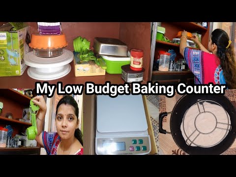 My Baking Counter In Small Place/Low Budget/No Need Microwave For ...