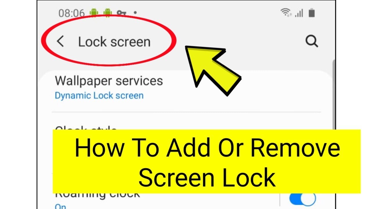 How To Add Or Remove Screen Lock On Samsung Galaxy S20 ultra - YouTube
