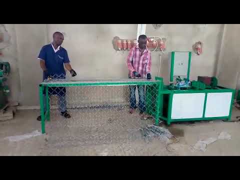 manual operated chain link fence machine whatsapp:+8615200013576 - YouTube